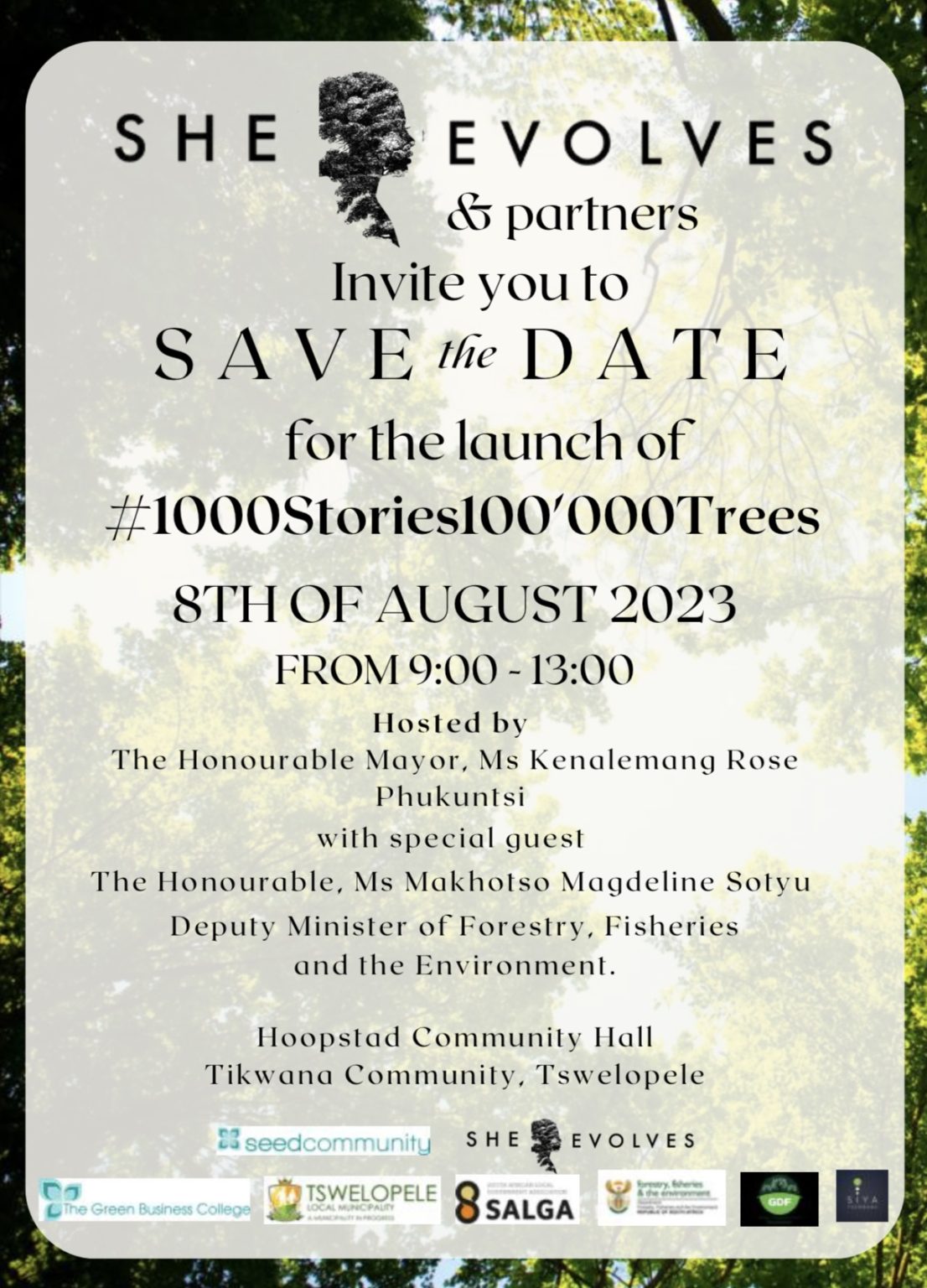 She Evolves Launches "1000 Stories, 100,000 Trees" Initiative ...